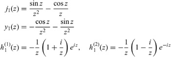 Appendix D: Some Properties of the Spherical Bessel Functions | GlobalSpec