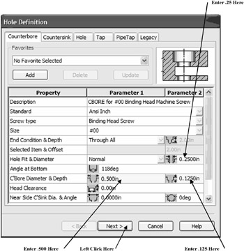 Create a Counter Bore Using the Hole Wizard Command | GlobalSpec