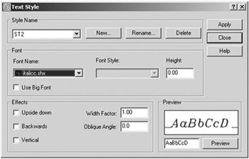 Creating a text style from a dialogue box | GlobalSpec