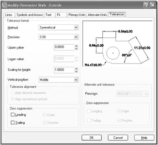 DIMENSION STYLE: TOLERANCES TAB | GlobalSpec