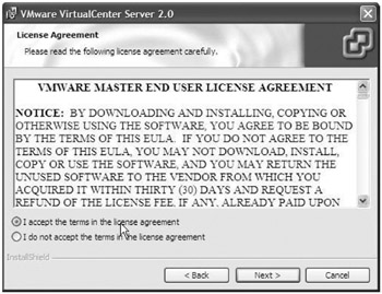 Chapter 2: Installing Virtual Center | GlobalSpec