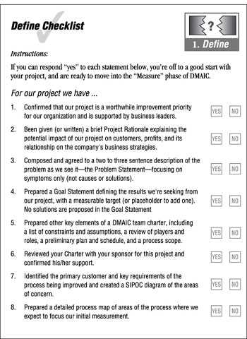 Appendix: Six Sigma Job Aids and Worksheets | GlobalSpec