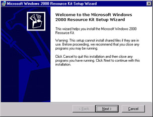 Installing the Windows 2000 Server Resource Kit | GlobalSpec
