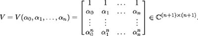 Chapter 22: Vandermonde Systems | GlobalSpec